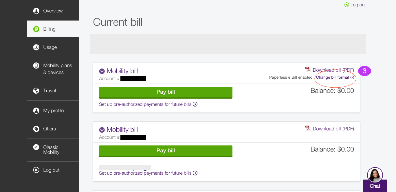 Switch to e.Bill - Mobility account | Support | TELUS.com
