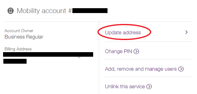 Change your Mobility billing address in My Account | Support | TELUS.com